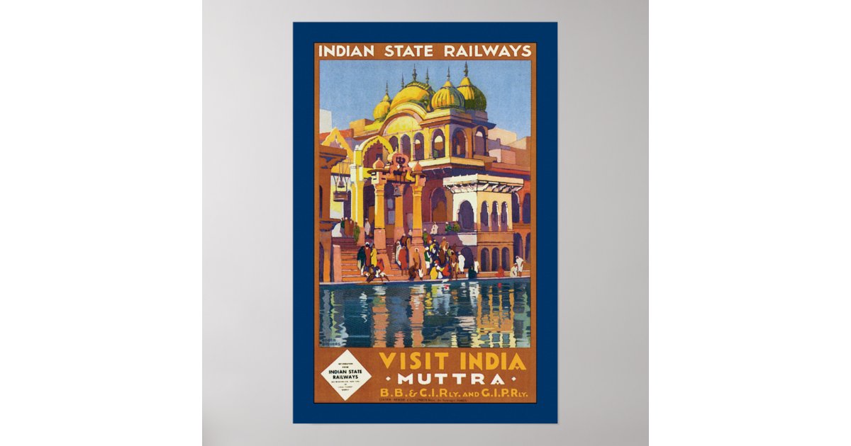 Visit India ~ Muttra Poster | Zazzle