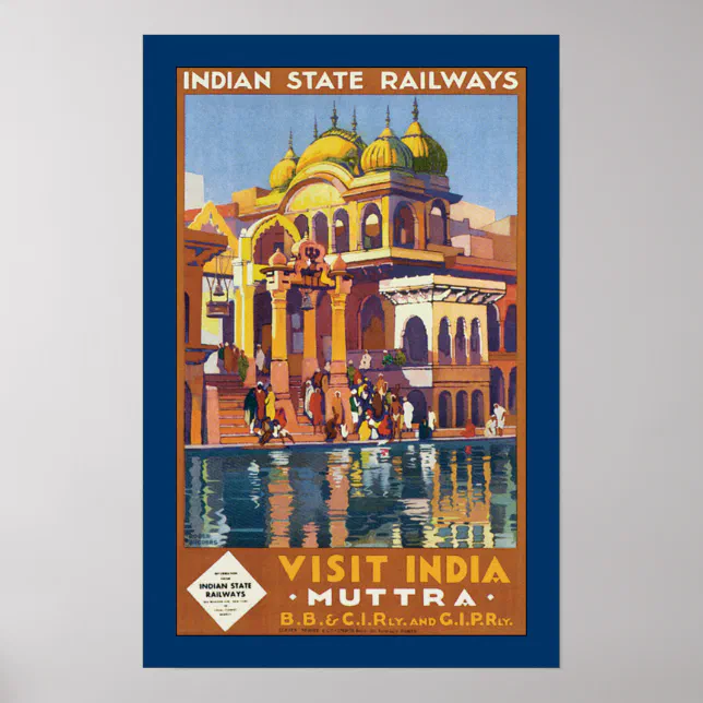 Visit India ~ Muttra Poster | Zazzle
