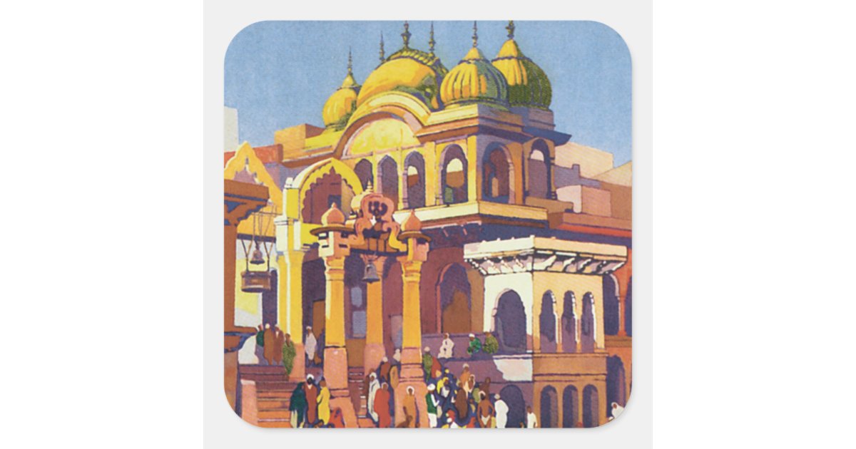 Visit India Muttra Square Sticker | Zazzle