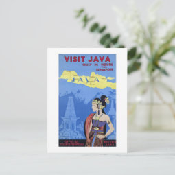 Visit Java Postcard | Zazzle