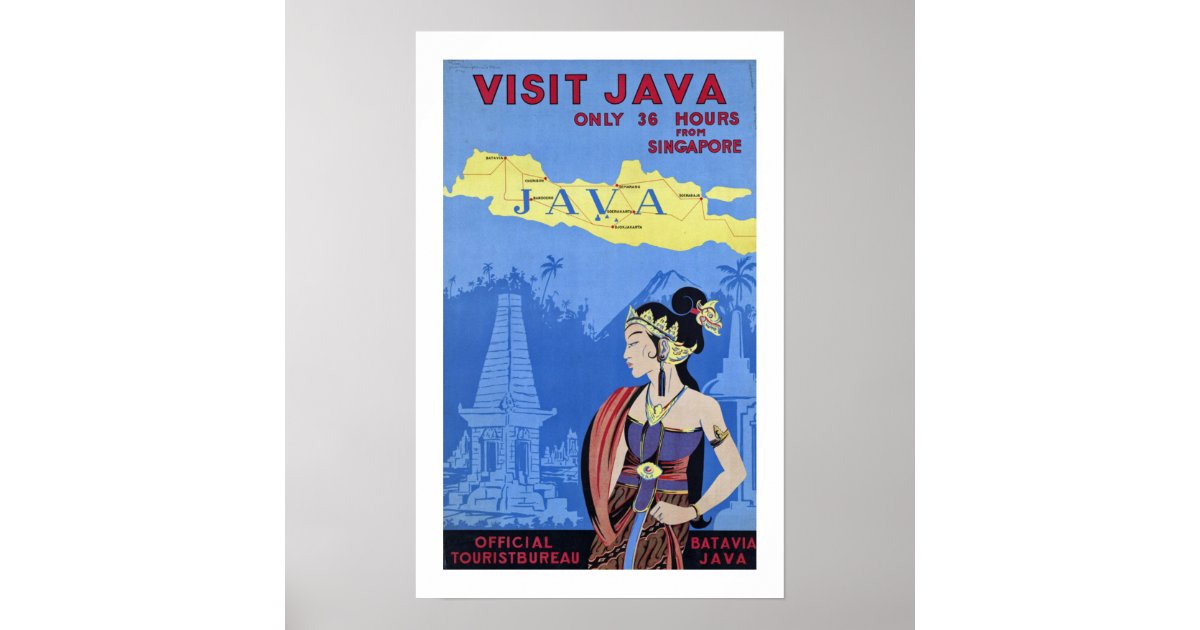 Visit Java Poster | Zazzle