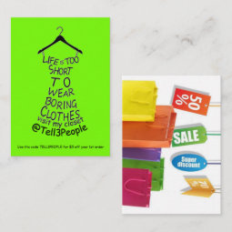 Visit My Closet Business Card Clothes Shopping | Zazzle