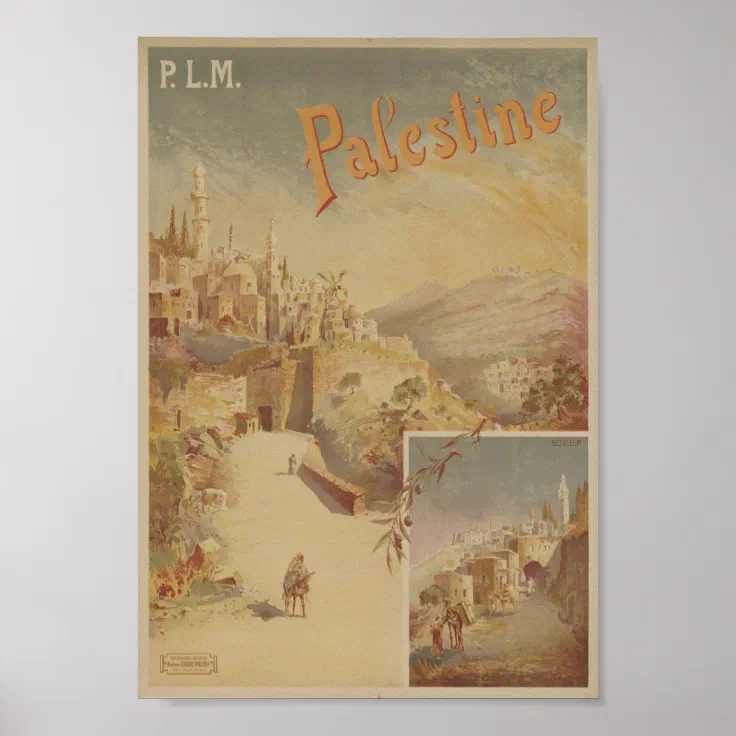 Visit Palestine Vintage Poster | Zazzle