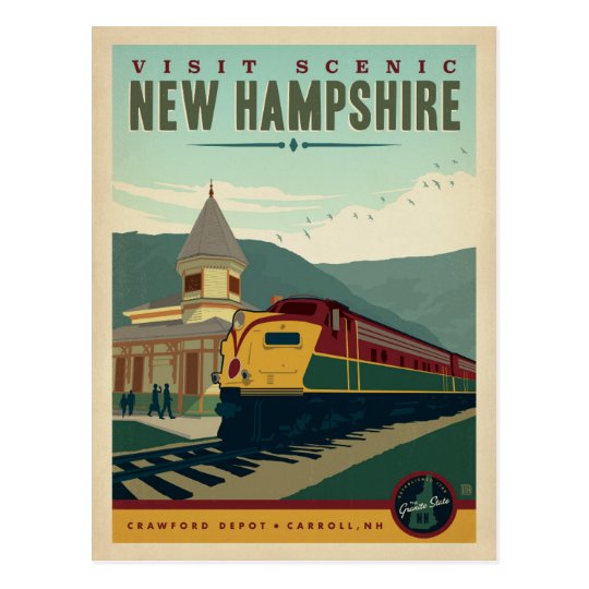 Visit Scenic New Hampshire Postcard | Zazzle.com