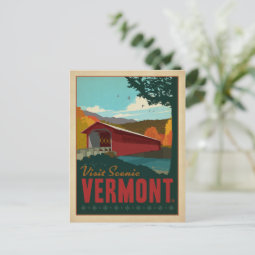 Visit Scenic Vermont Postcard | Zazzle