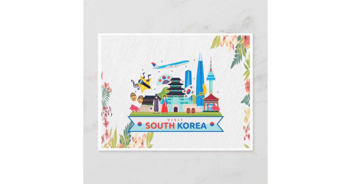 Visit South Korea Postcard | Zazzle