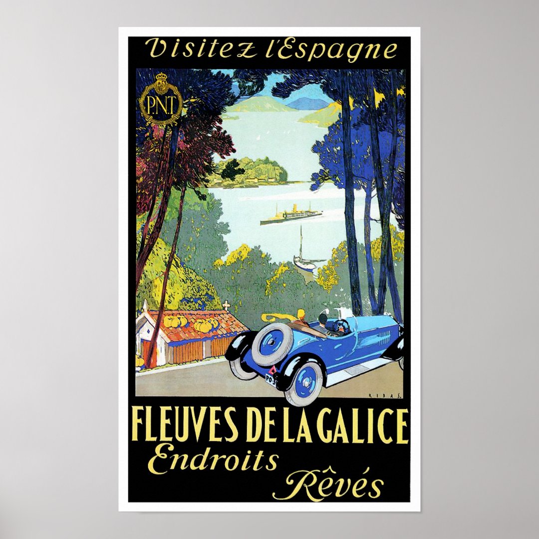 Visit Spain vintage travel Poster | Zazzle