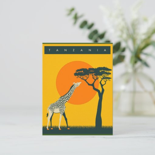 Visit Tanzania Vintage travel Postcard | Zazzle