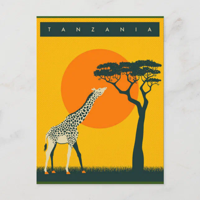 Visit Tanzania Vintage travel Postcard | Zazzle