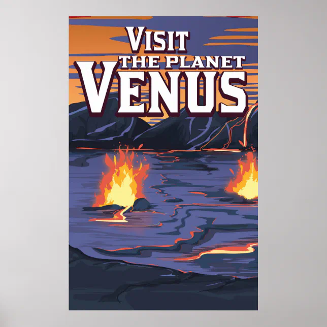Visit the Planet Venus travel poster | Zazzle