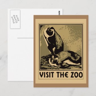 Visit the Zoo Postcard | Zazzle