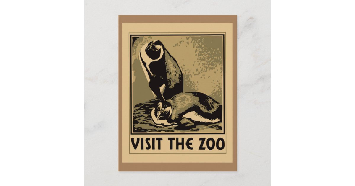 Visit the Zoo Postcard | Zazzle
