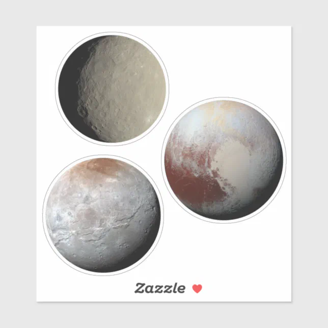 Visited dwarf planets Sticker Sheet | Zazzle