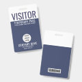 Visitor Blue Company Logo Visitor Pass ID Badge | Zazzle
