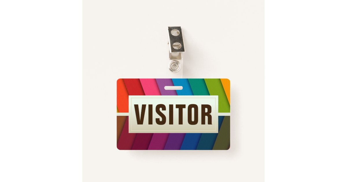 Visitor ID Card Badge | Zazzle