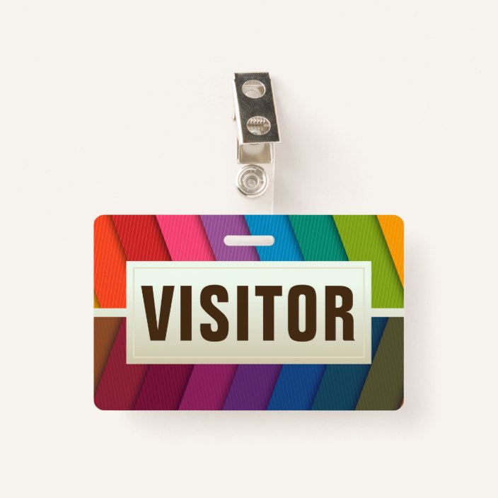 Visitor ID Card Badge | Zazzle.com