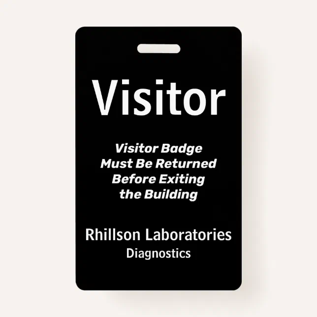 Visitor ID with custom details Badge | Zazzle