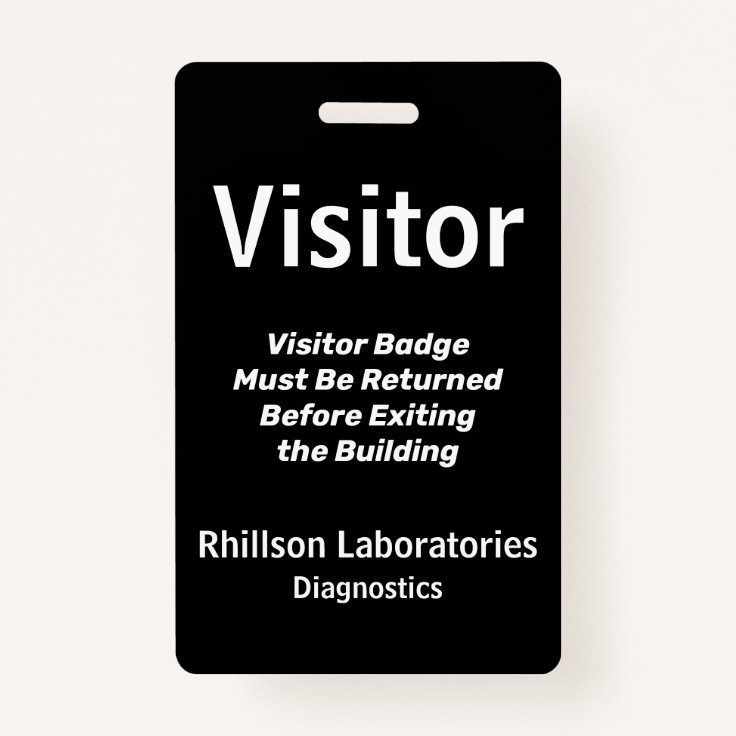 Visitor ID with custom details Badge | Zazzle