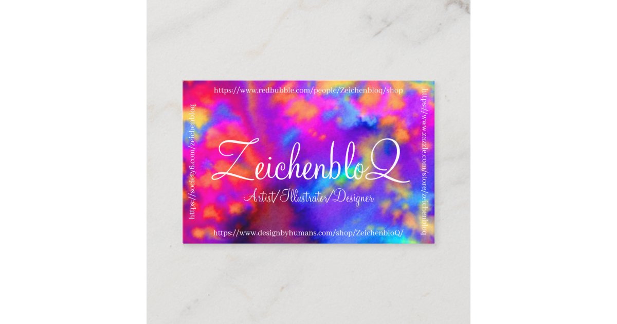 Visual Artist Business Card | Zazzle