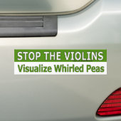 Visualize Whirled Peas Bumper Sticker | Zazzle