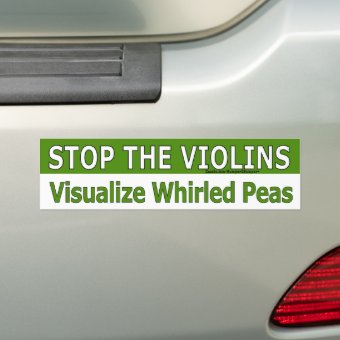 Visualize Whirled Peas Bumper Sticker | Zazzle