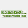 Visualize Whirled Peas Bumper Sticker | Zazzle