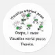 Visualize Whirled Peas Classic Round Sticker | Zazzle