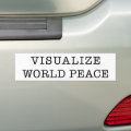 Visualize World Peace bumper sticker | Zazzle