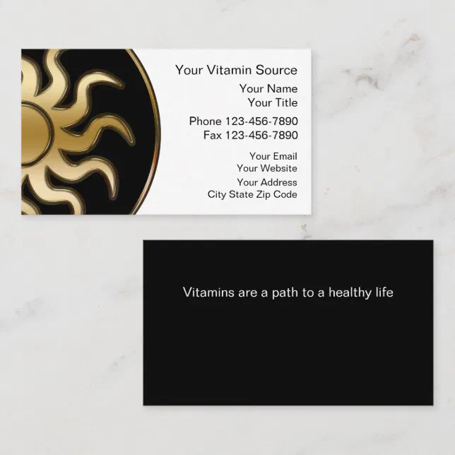 Vitamins Business Card | Zazzle