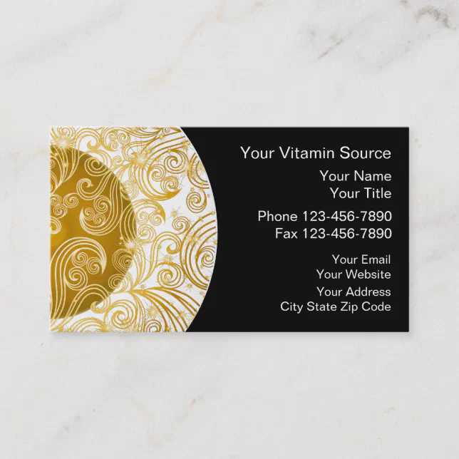 Vitamins Business Card | Zazzle