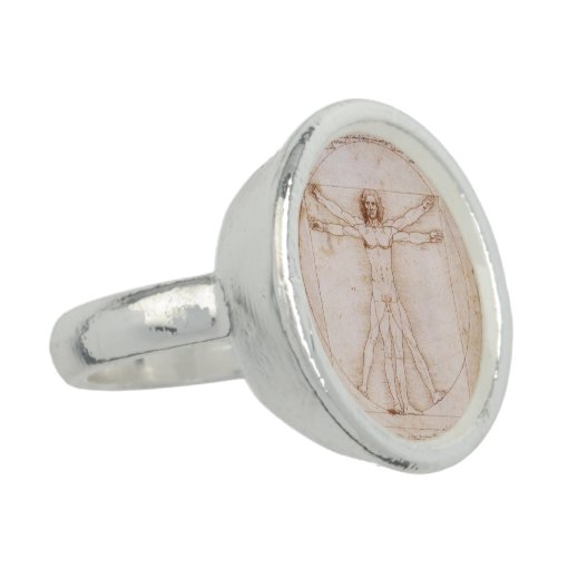 Vitruvian Man by Leonardo da Vinci Ring | Zazzle