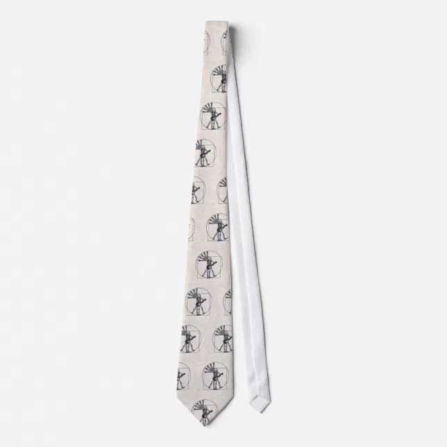 Vitruvian Skeleton Neck Tie | Zazzle