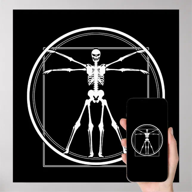 Vitruvian Skeleton Poster | Zazzle