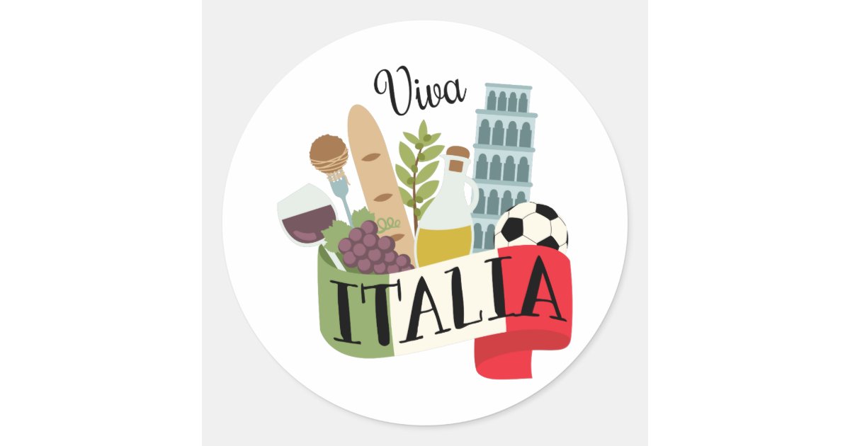 Viva Italia Classic Round Sticker | Zazzle