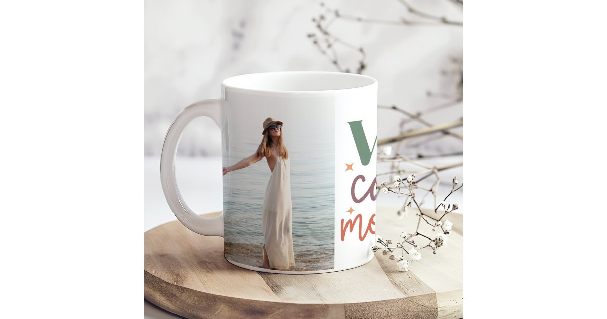 "Vive Cada Momento" 2 Custom Photos Inspirational Coffee Mug | Zazzle