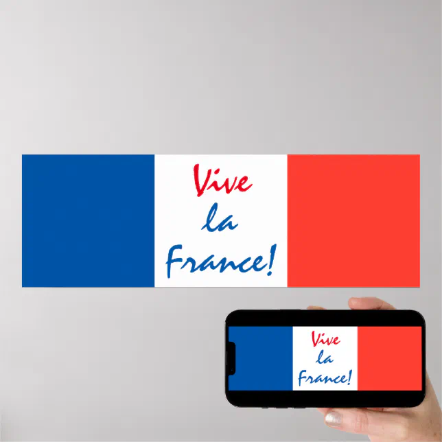 Vive La France French Flag Customizable Poster | Zazzle
