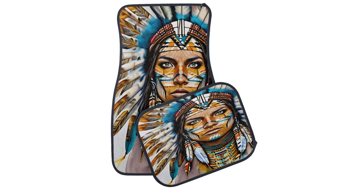 Vivid Native Indian Culture Showcase Car Floor Mat | Zazzle