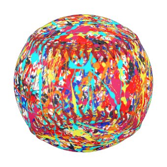 Vivid Paint Splatter Abstract Baseball | Zazzle