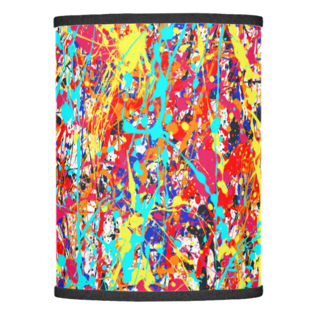 Vivid Paint Splatter Abstract Lamp Shade | Zazzle