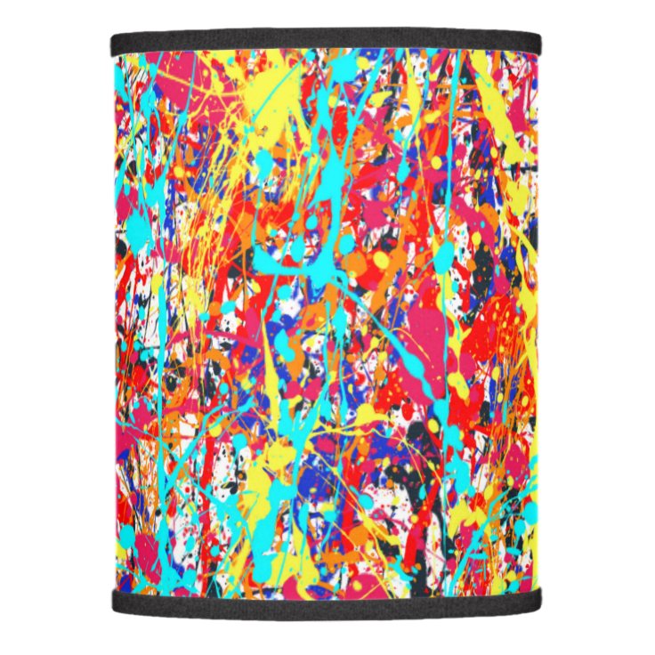 Vivid Paint Splatter Abstract Lamp Shade | Zazzle