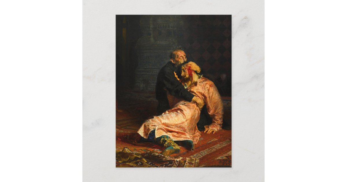 Vivid Retro - Ivan the Terrible and His Son Ivan Invitation Postcard ...