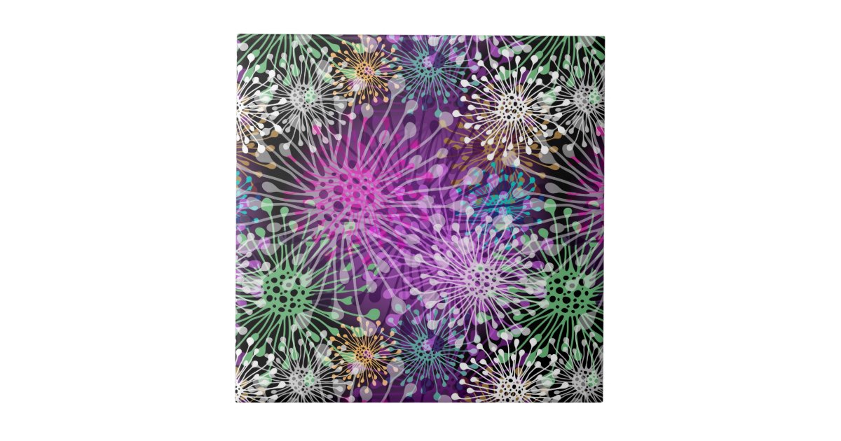 Vivid Spotty Pattern Tile | Zazzle