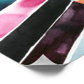 Vivid Watercolor Chevron I Poster | Zazzle