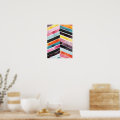 Vivid Watercolor Chevron I Poster | Zazzle