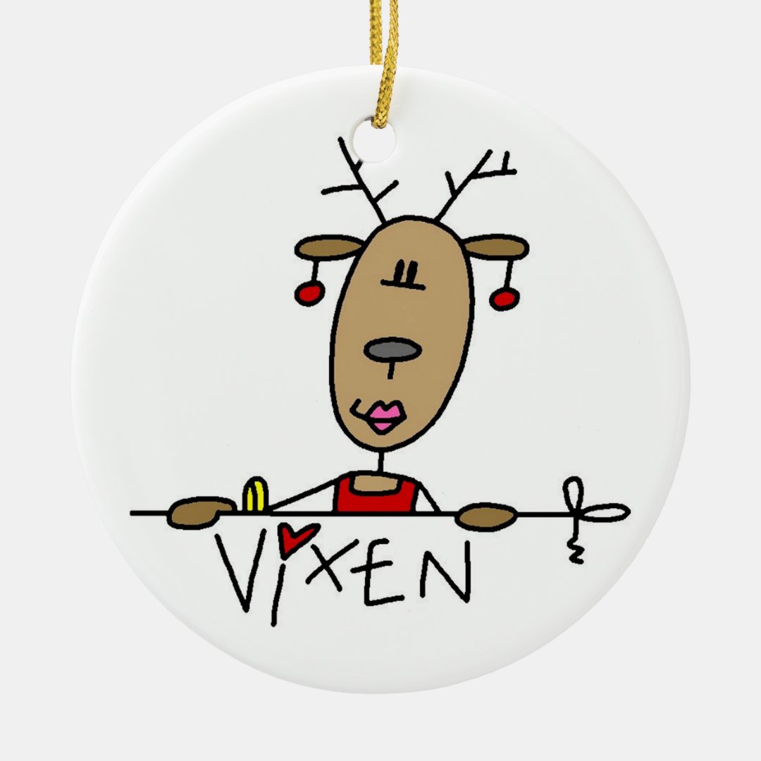 Vixen the Reindeer Christmas Keepsake Ornament | Zazzle