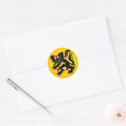 Vlaanderen (Flanders) Classic Round Sticker | Zazzle