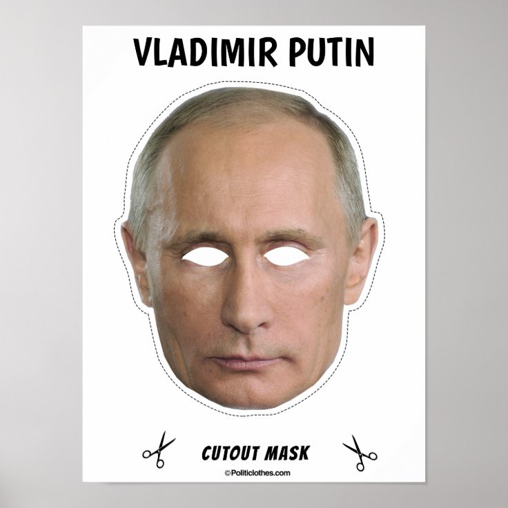 VLADIMIR PUTIN Halloween Mask Poster | Zazzle