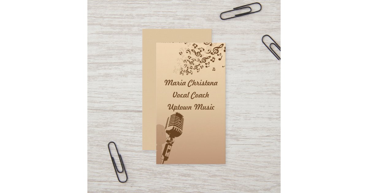 Vocal Coach, Singer, Songwriter Business Card | Zazzle