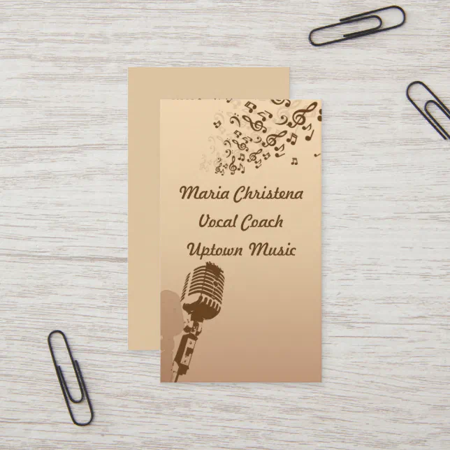 Vocal Coach, Singer, Songwriter Business Card | Zazzle