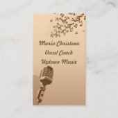 Vocal Coach, Singer, Songwriter Business Card | Zazzle